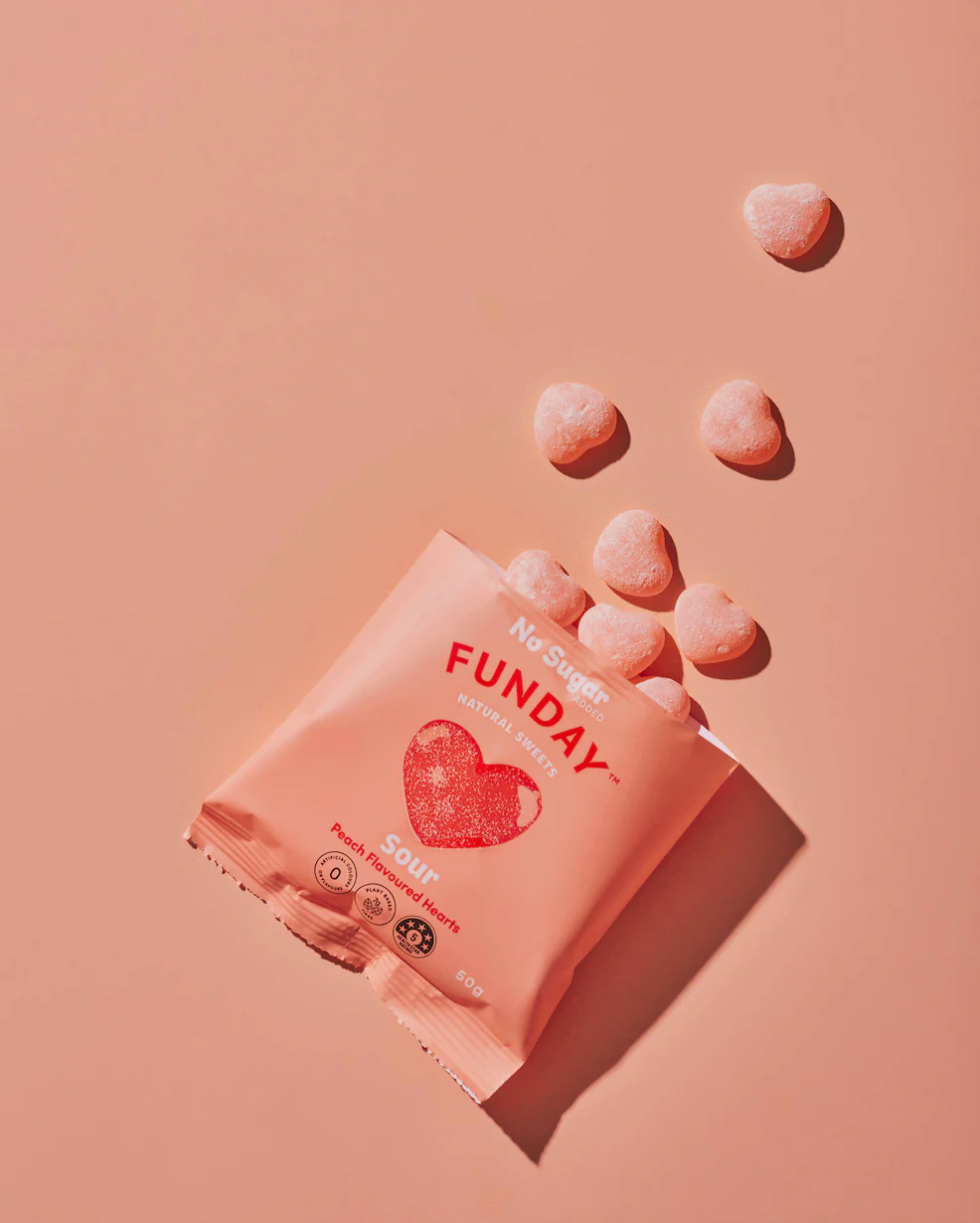 Sour Peach Hearts [Funday] | The Not Just Chocolate Shop